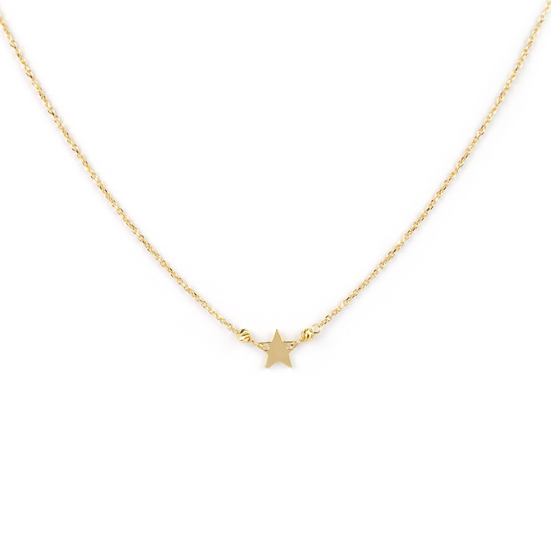 Collana con una stella centrale in oro giallo - Sari Gold